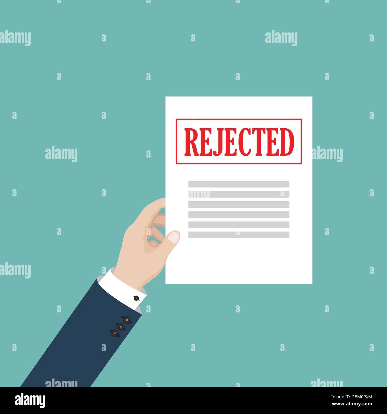 Rejected aplication vector illustration in flat style Stock Vector ...