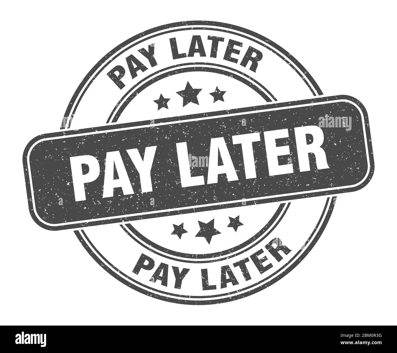 Pay later stamp Black and White Stock Photos & Images - Alamy