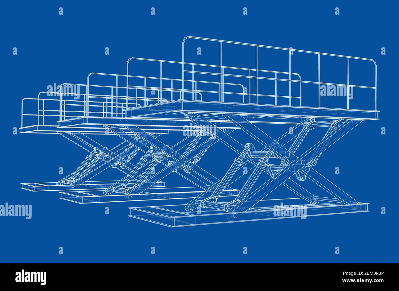 Scissors lift concept outline. Vector Stock Vector Image & Art - Alamy