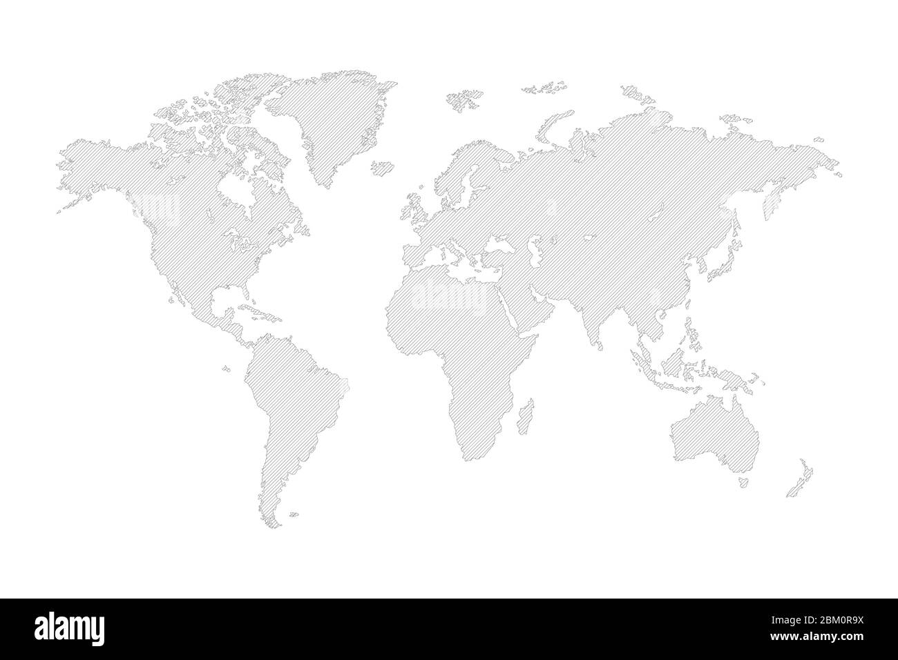 Lines world map vector illustration isolated on white background Stock ...