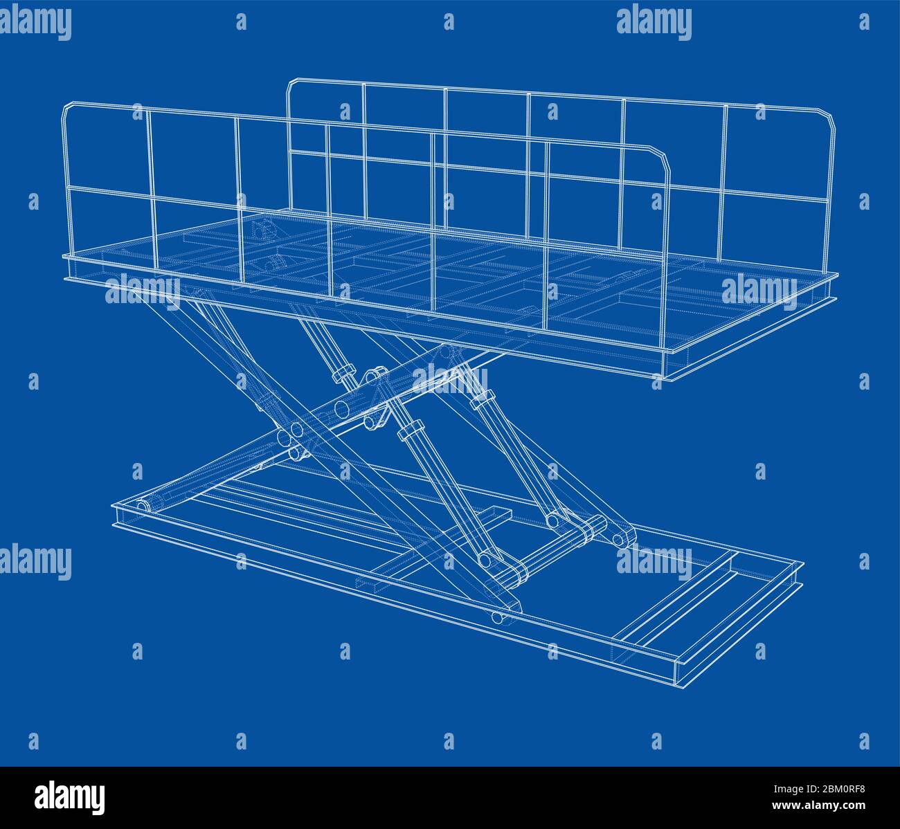 Scissors lift concept outline. Vector Stock Vector Image & Art - Alamy