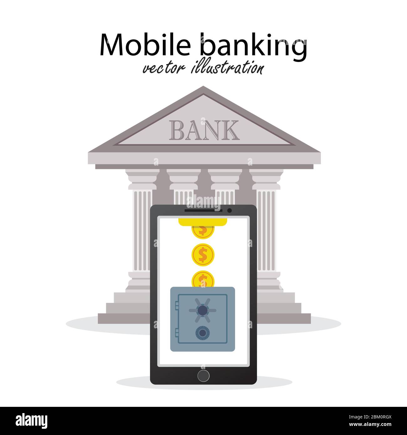 Iphone mobile banking Cut Out Stock Images & Pictures - Alamy