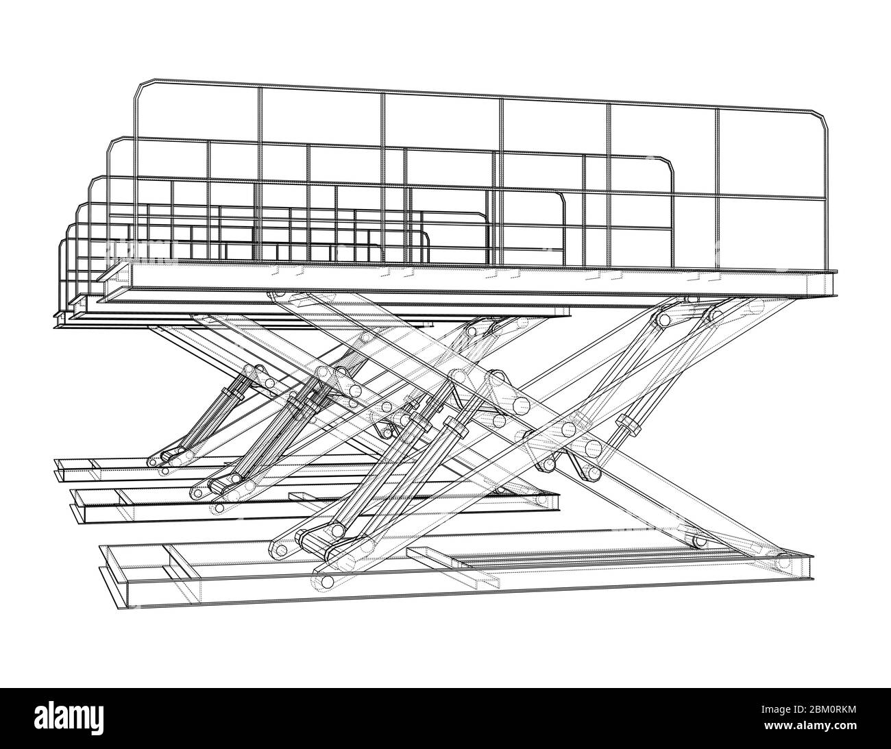Scissors lift concept outline. Vector Stock Vector Image & Art - Alamy