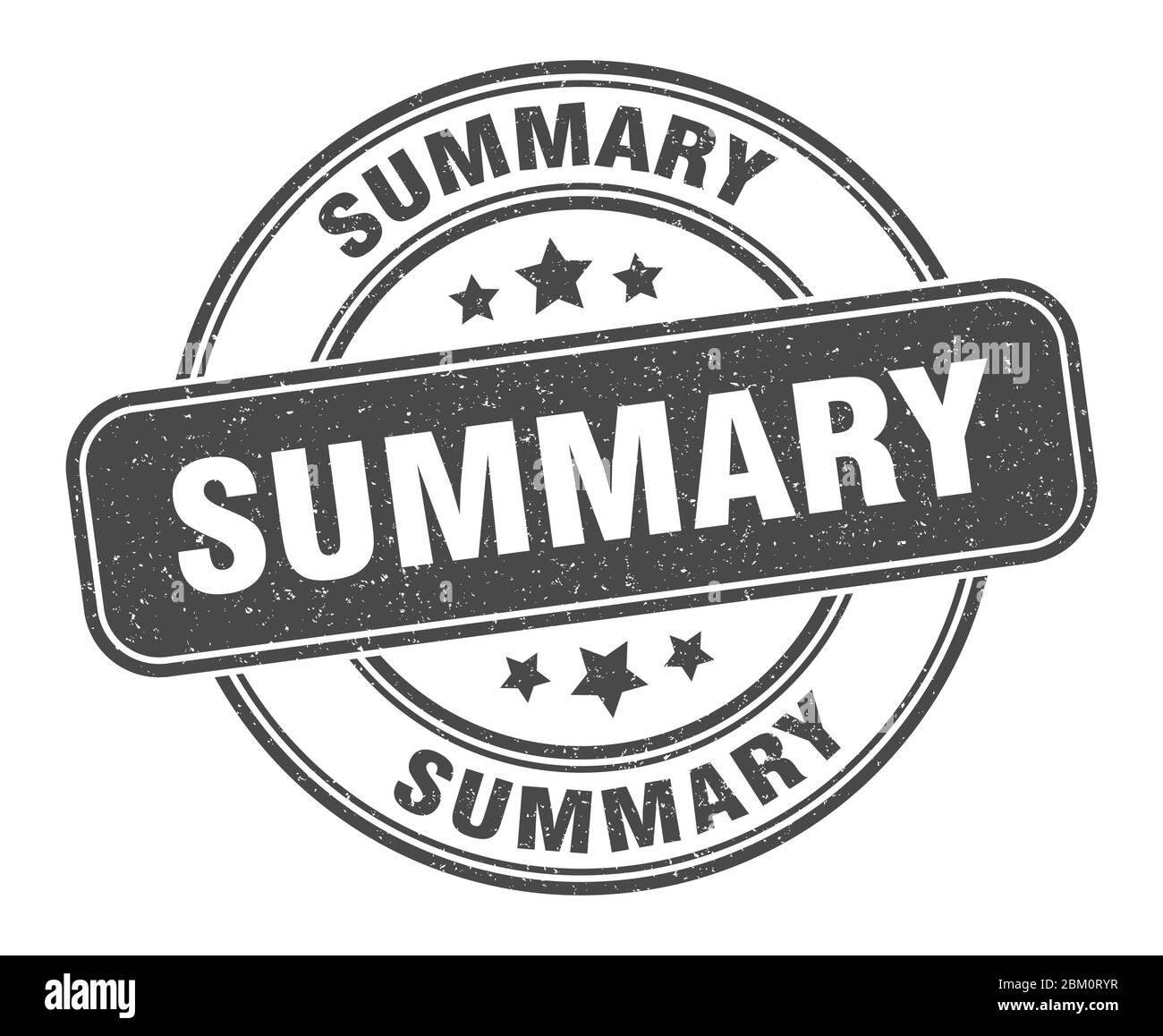 summary stamp. summary label. round grunge sign Stock Vector Image ...