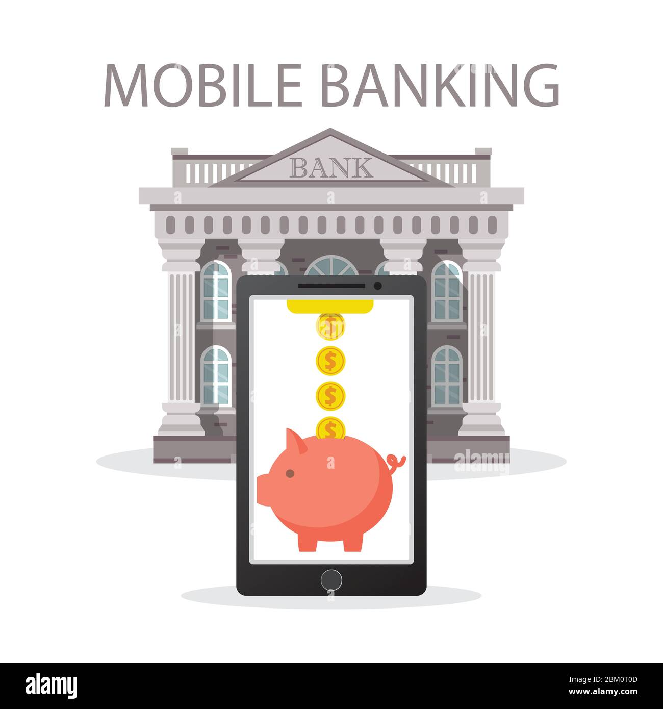 Iphone mobile banking Cut Out Stock Images & Pictures - Alamy
