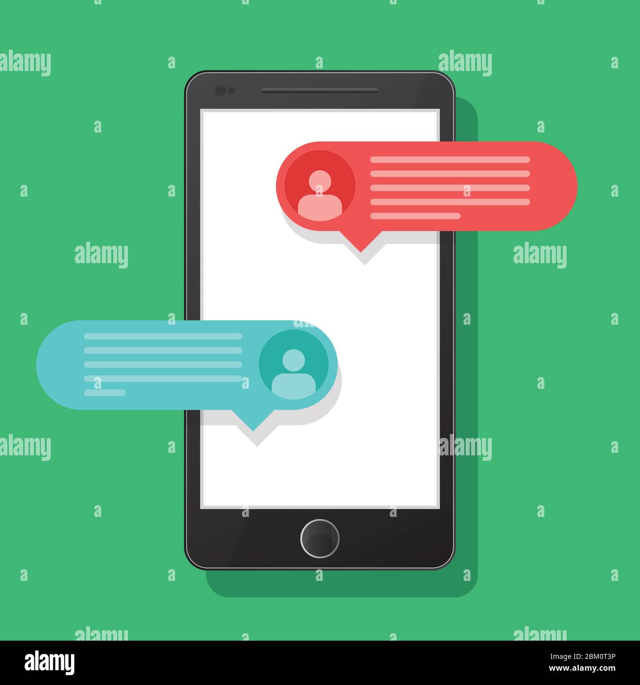 Mobile chat message concept vector illustration Stock Vector Image ...
