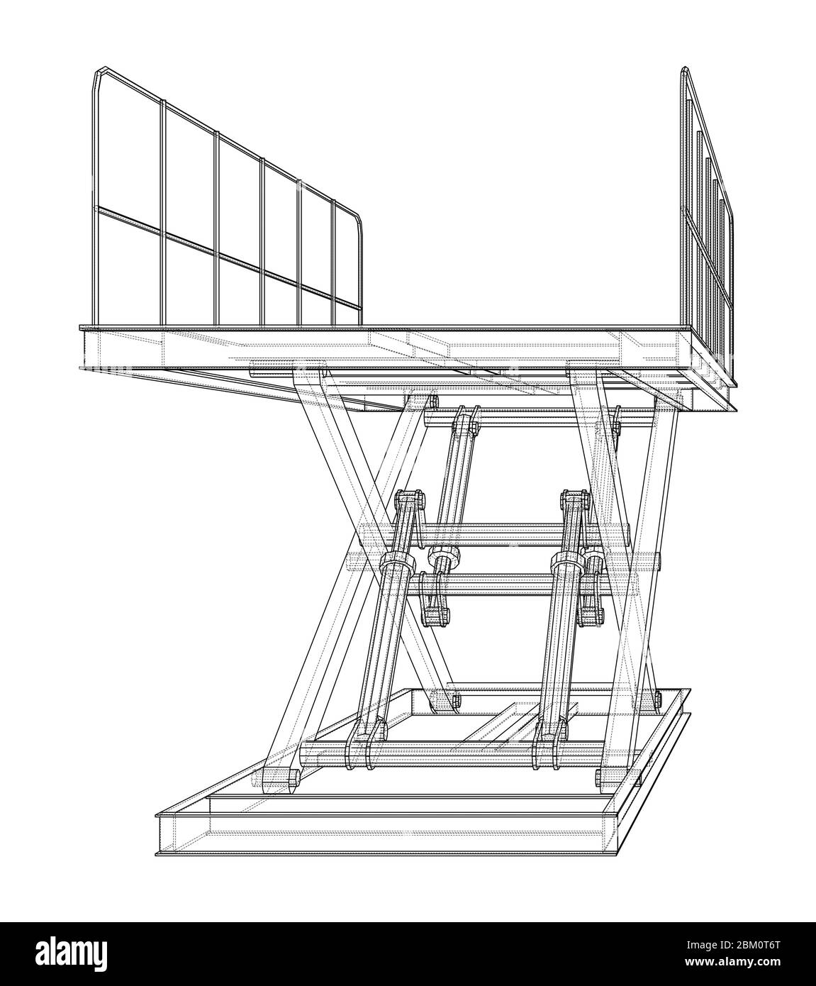 Scissors lift concept outline. Vector Stock Vector Image & Art - Alamy