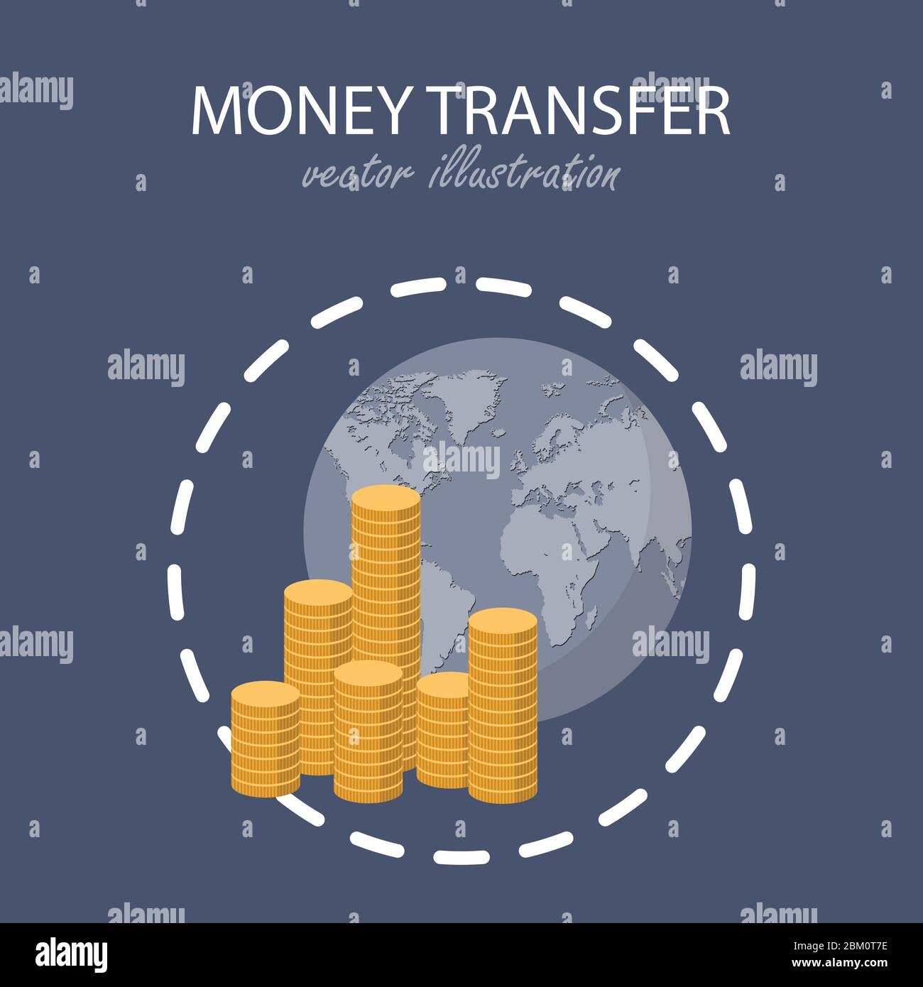 Money transfer concept. Online payment. Vector illustration in flat ...