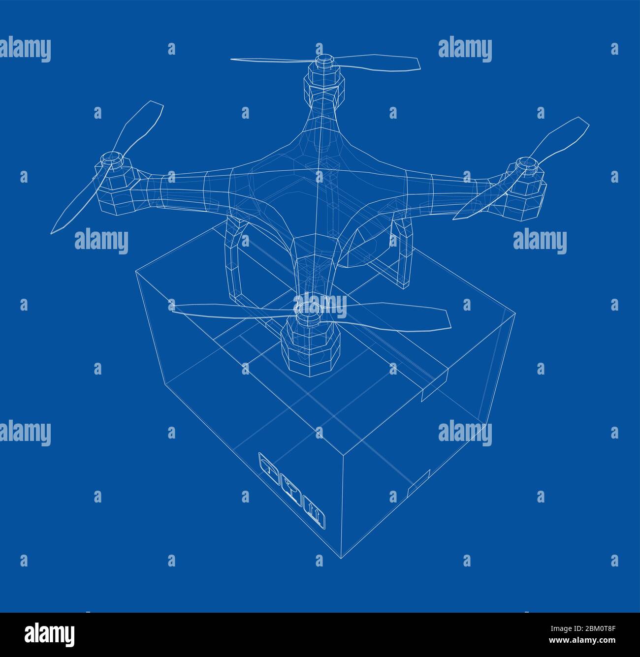 Delivery drone concept outline. Vector Stock Vector Image & Art - Alamy