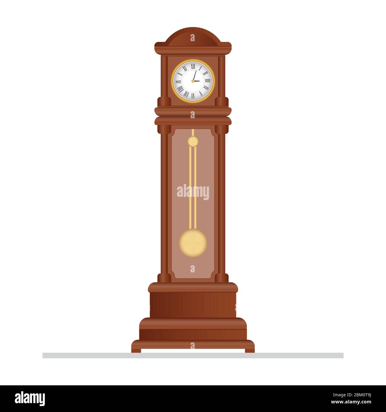 Old retro clock with pendulum vector illustration Stock Vector Image ...