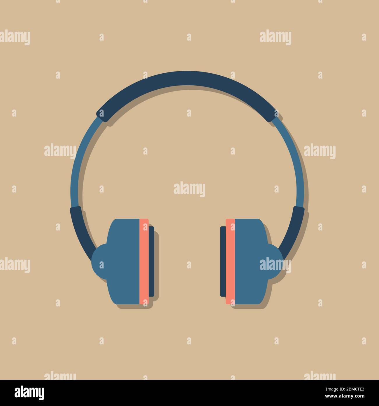 Headphone vector illustration. Flat design isolated Stock Vector Image ...