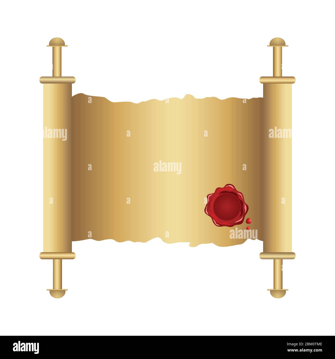 Papyrus scroll vector illustration isolated on white background Stock ...