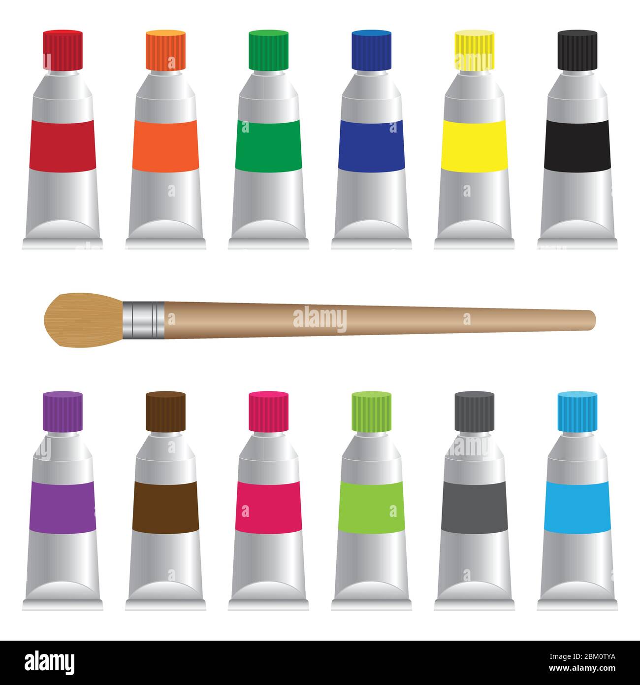 Paint tubes vector illustration isolated on white background Stock ...