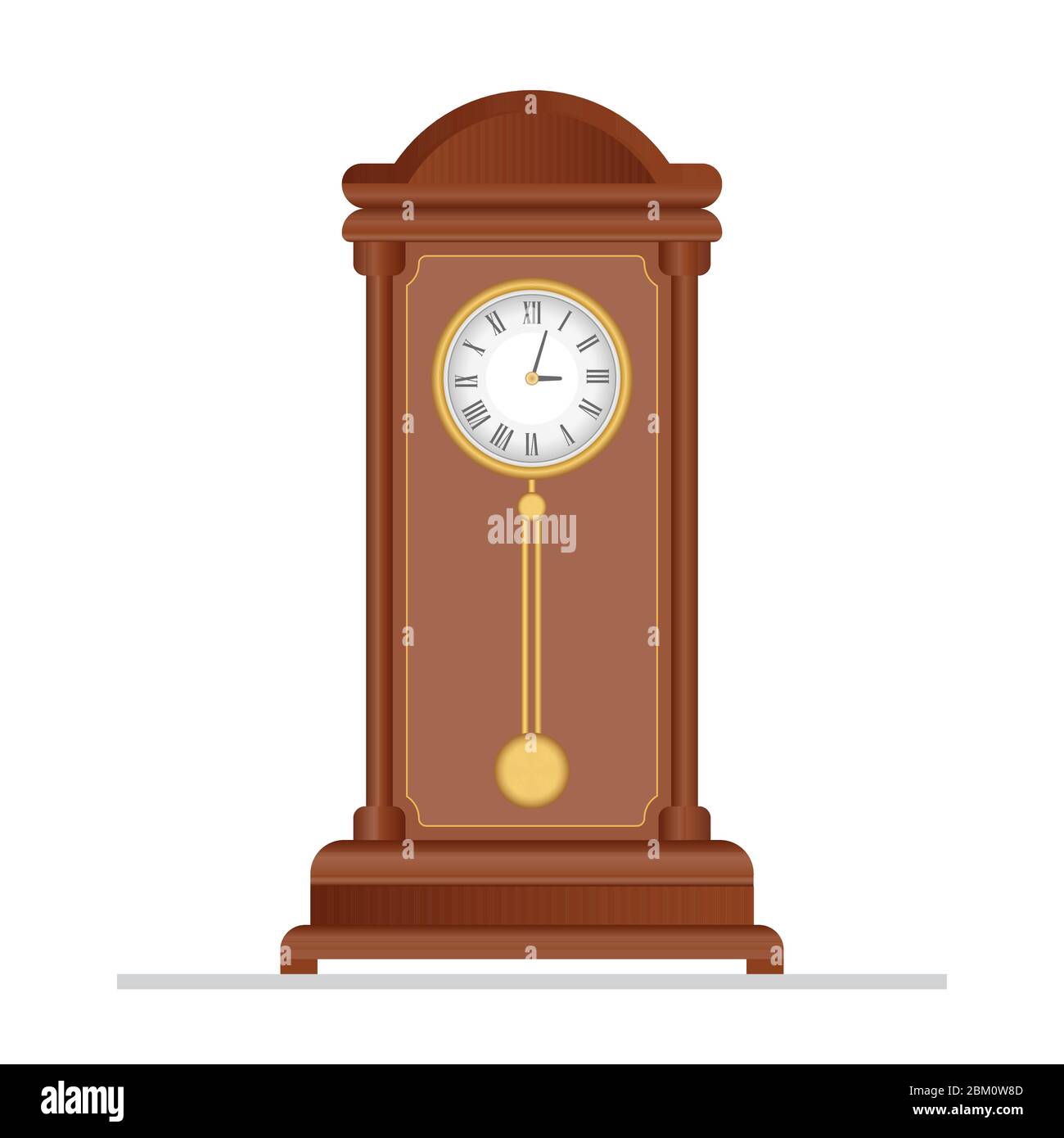 Old retro clock with pendulum vector illustration Stock Vector Image ...