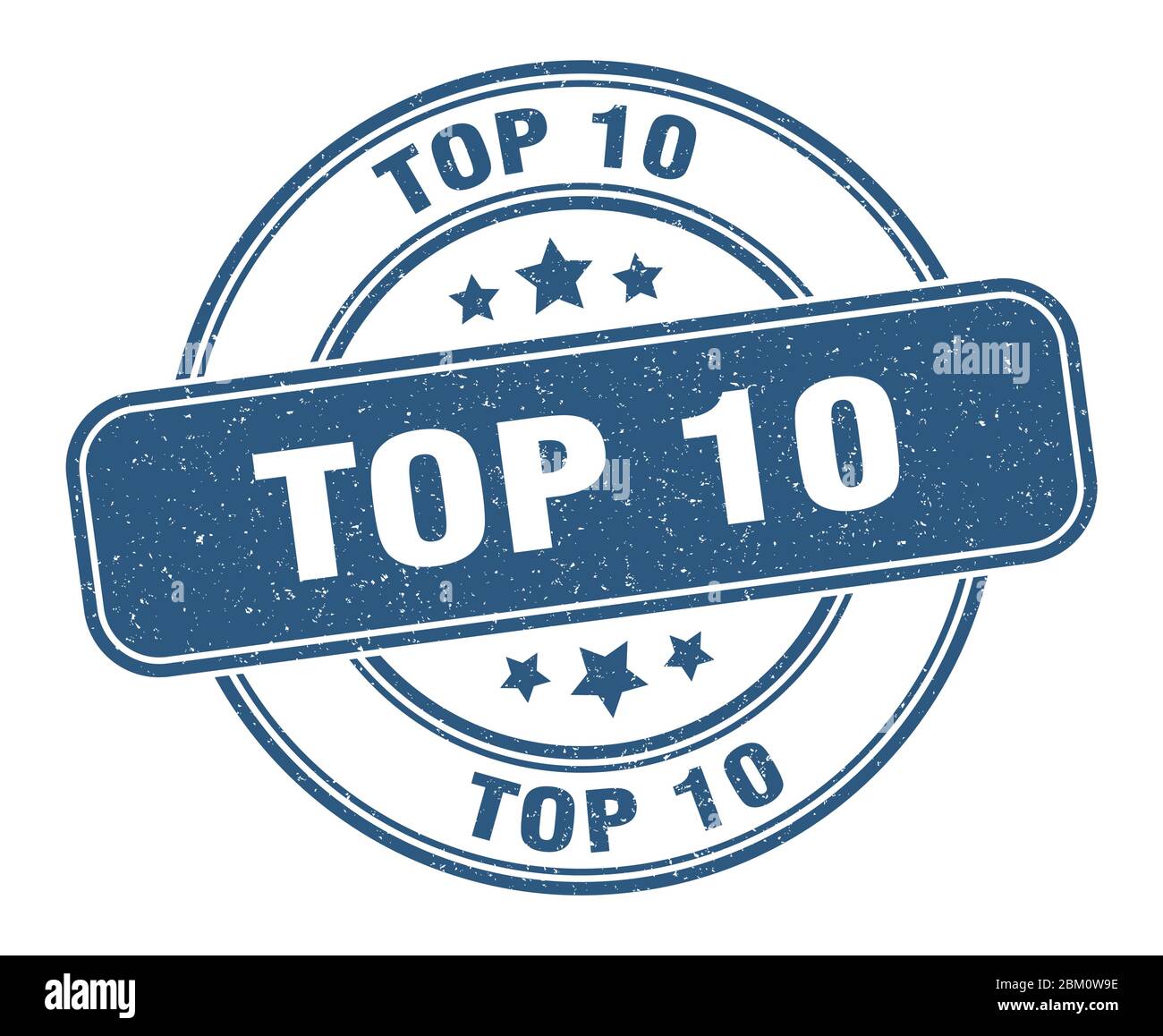 top 10 stamp. top 10 label. round grunge sign Stock Vector Image & Art ...