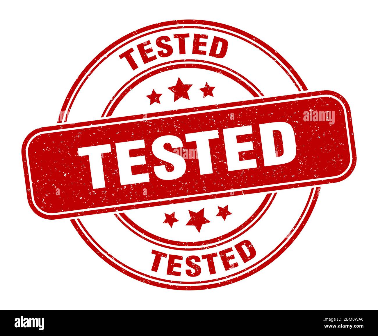 tested stamp. tested label. round grunge sign Stock Vector Image & Art ...