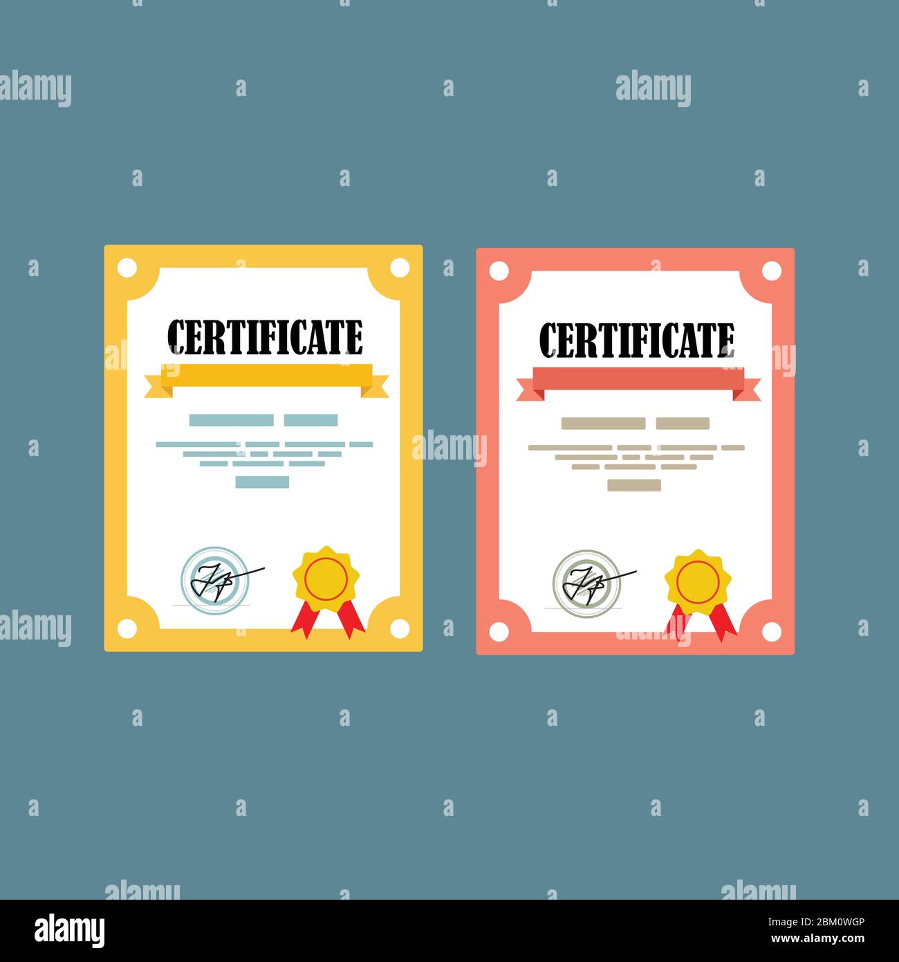 Certificate vector illustration in flat design Stock Vector Image & Art ...