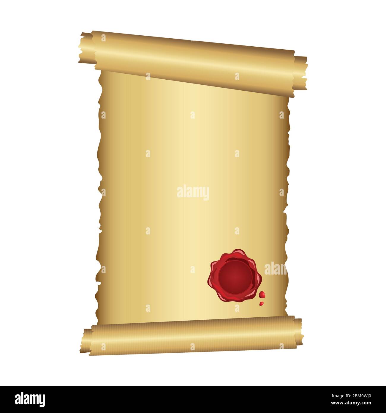 Papyrus scroll vector illustration isolated on white background Stock ...