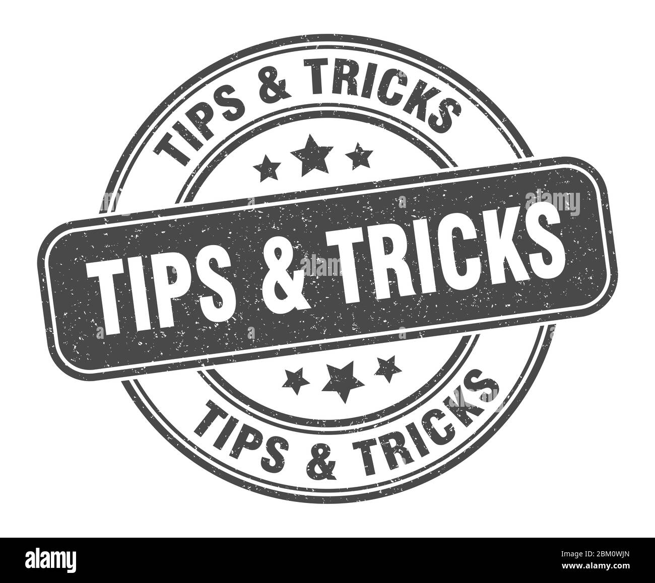 tips & tricks stamp. tips & tricks label. round grunge sign Stock ...
