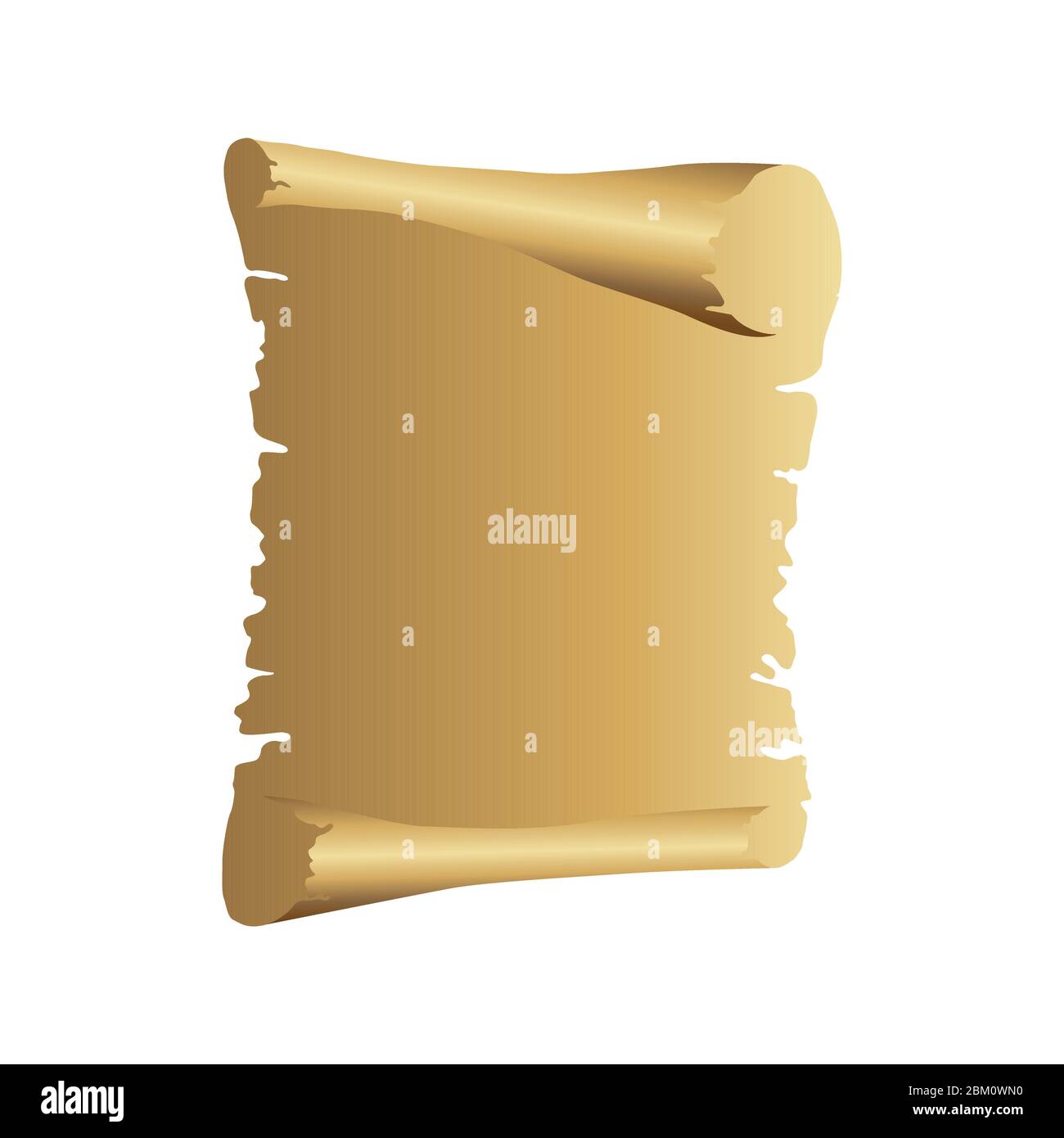 Papyrus scroll vector illustration isolated on white background Stock ...