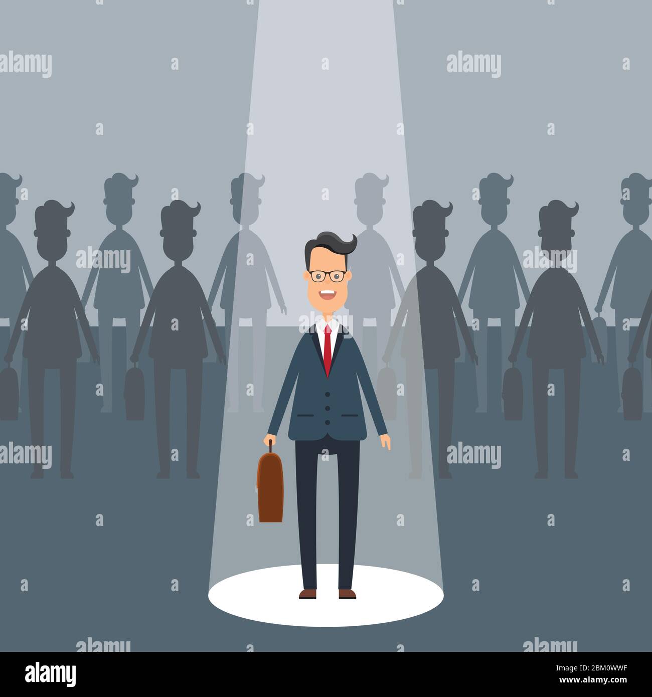 Recruitment concept vector illustration in flat design Stock Vector ...