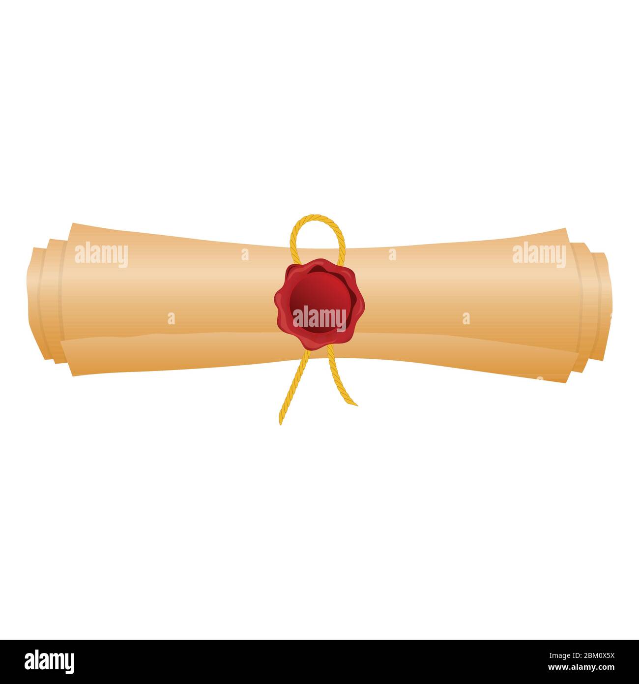 Rolled graduation diploma vector illustration isolated on white ...