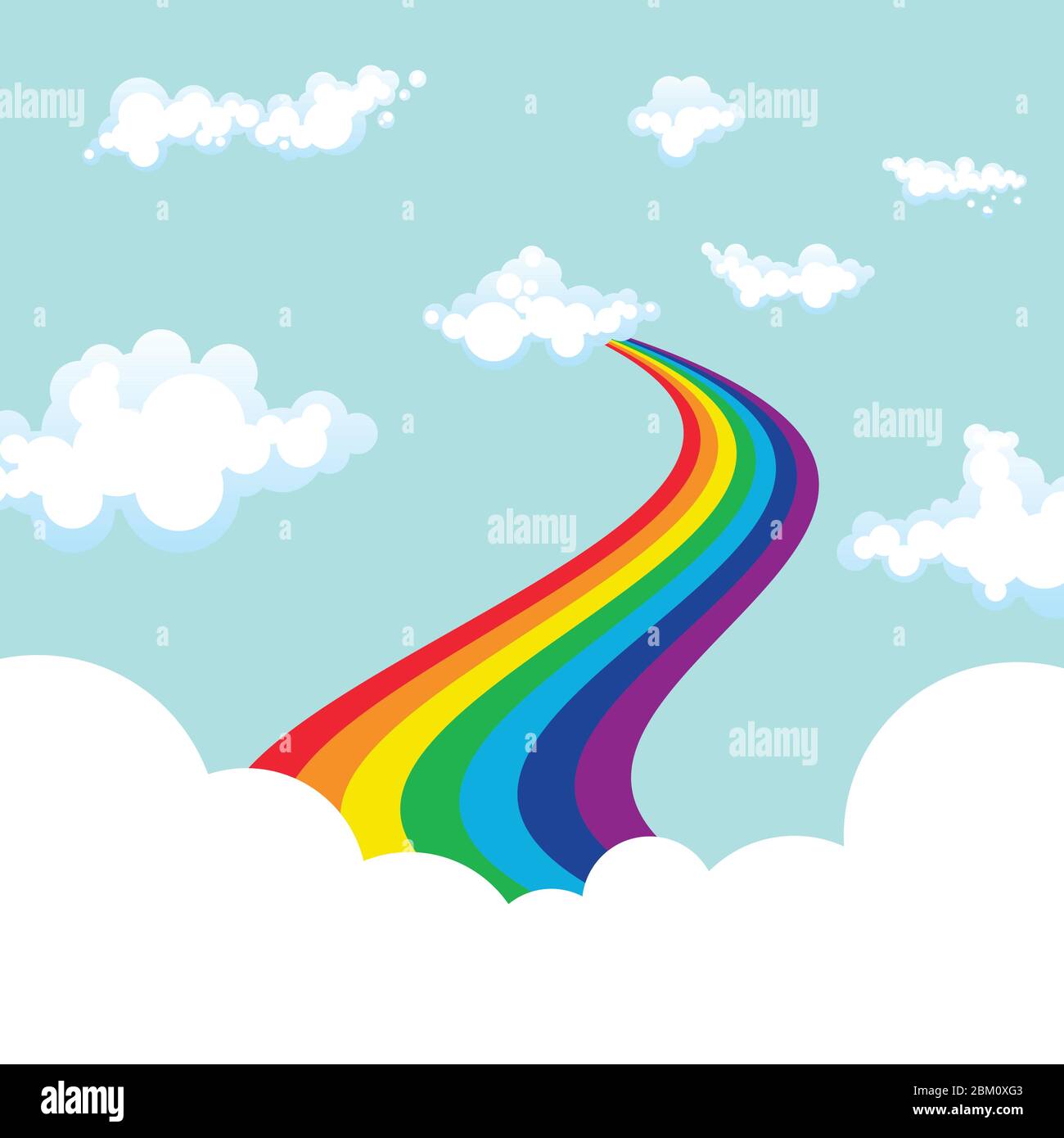 Rainbow background vector illustration in flat design Stock Vector ...