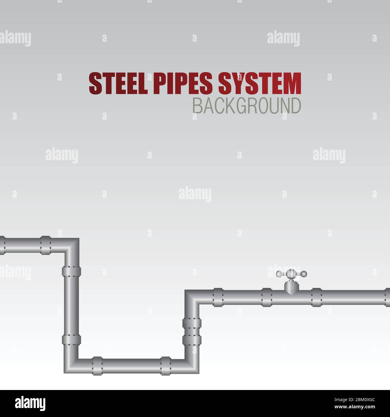Steel pipe system background vector illustration Stock Vector Image ...
