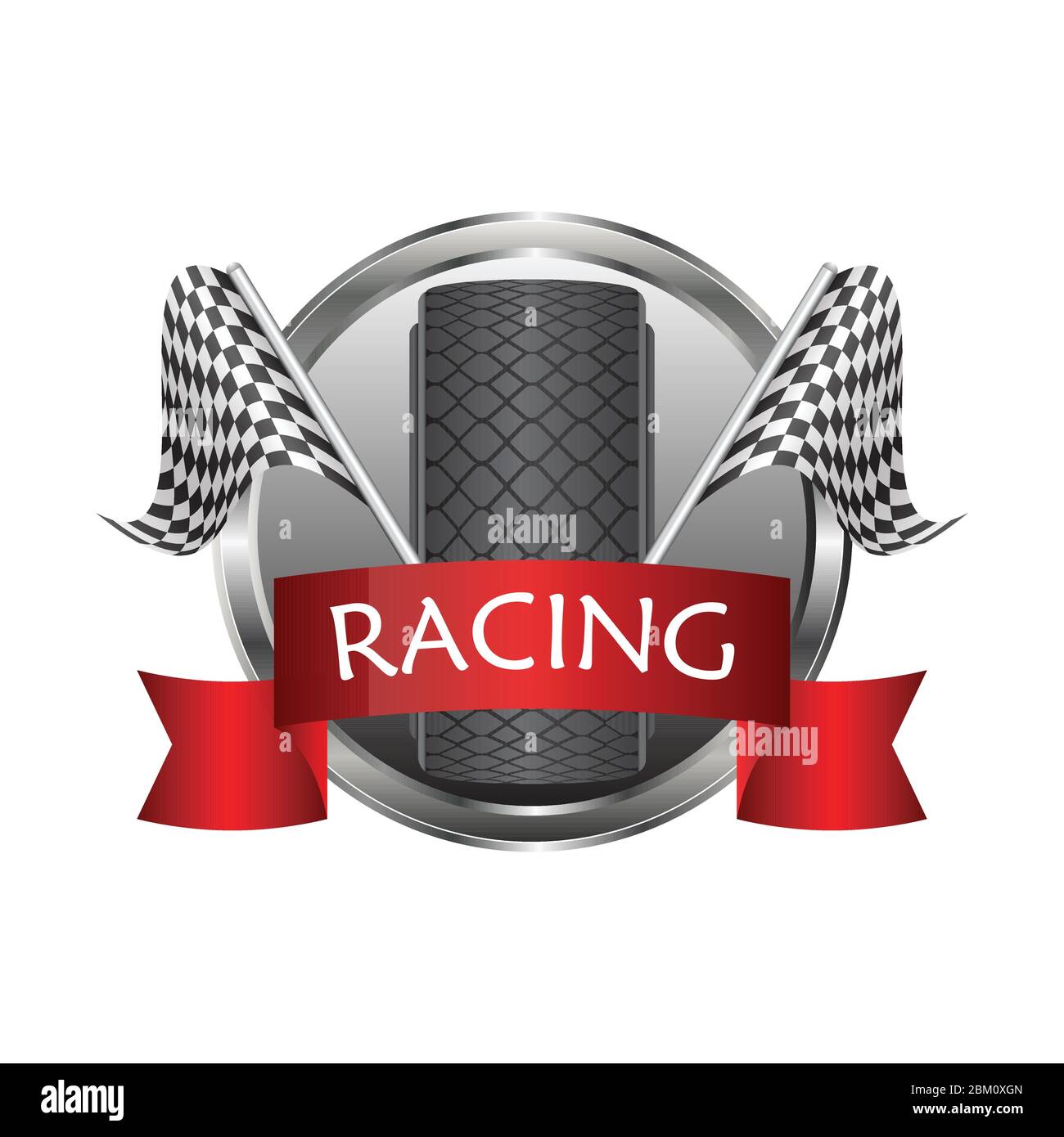 Race flags vector illustration isolated on white background. Auto ...