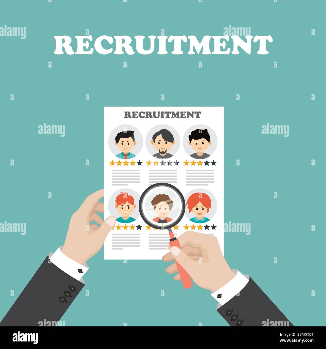 Recruiting concept, human resource. Hiring concept for banner, web page ...