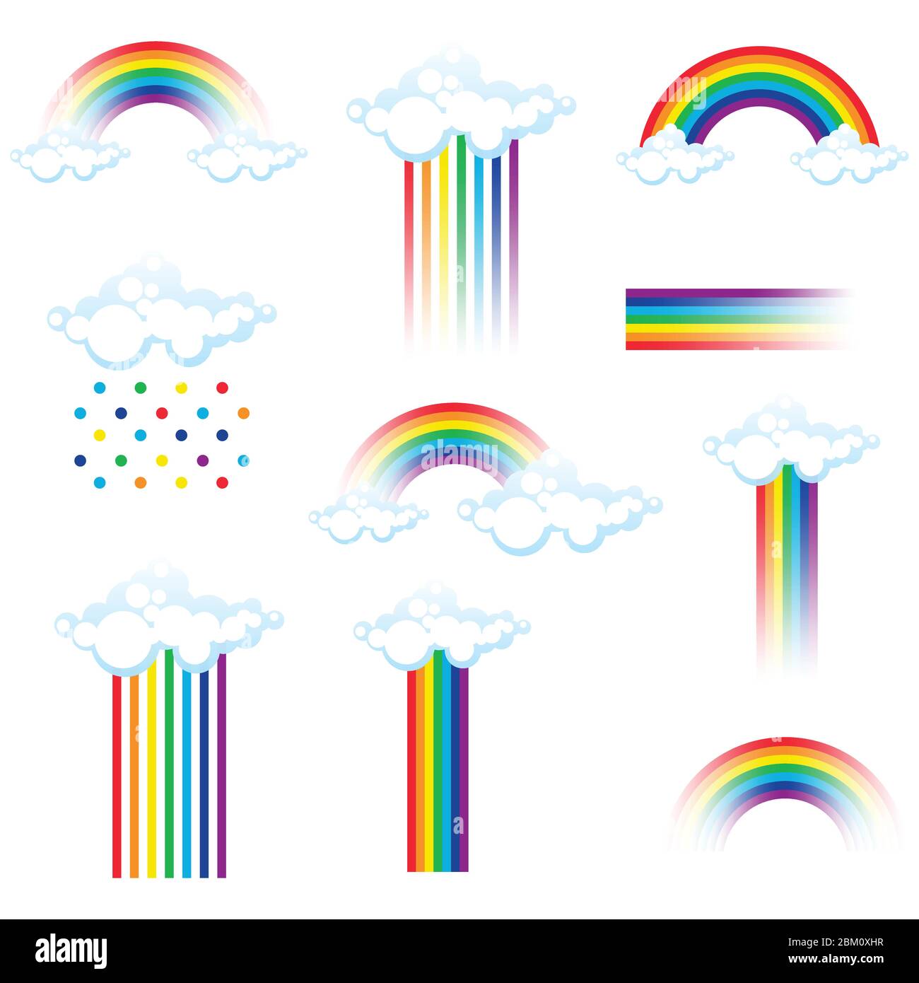 Rainbows vector vectors hi-res stock photography and images - Alamy