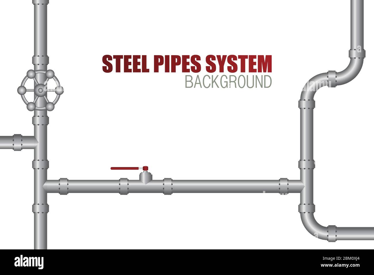 Steel pipe system background vector illustration Stock Vector Image ...
