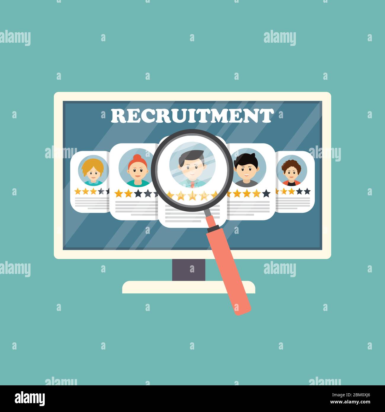 Recruiting concept, human resource. Hiring concept for banner, web page ...