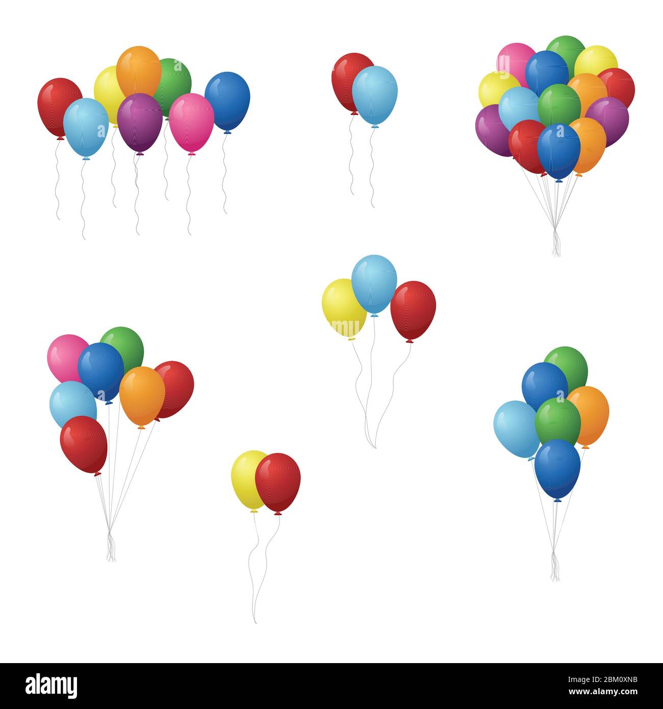 Set of colorful balloons vector illustration Stock Vector Image & Art ...