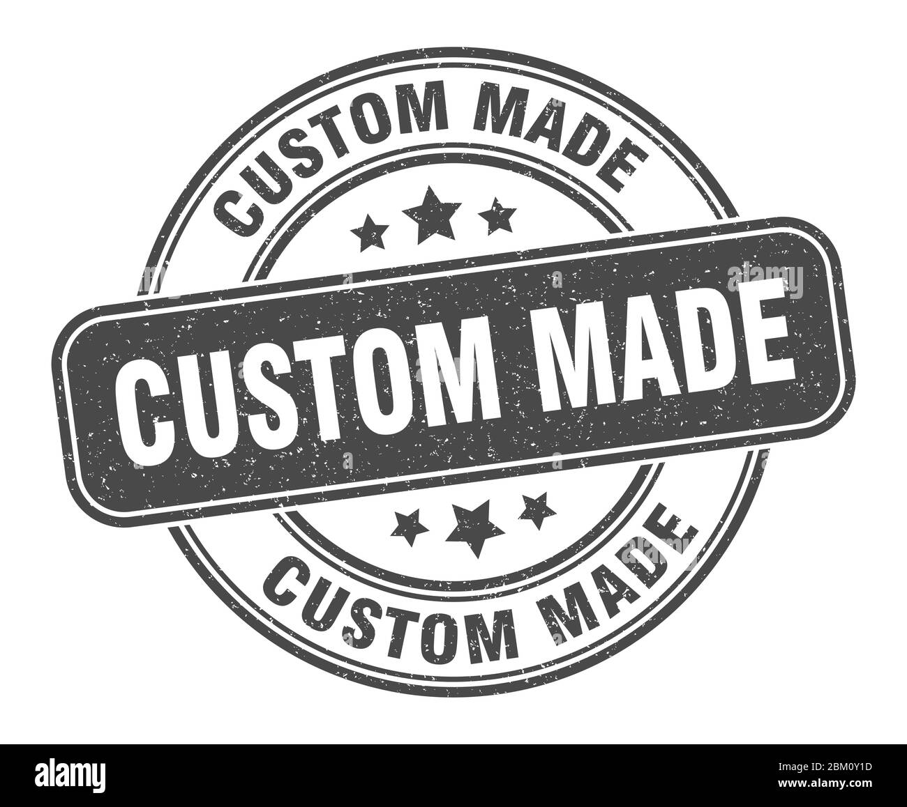 custom made stamp. custom made label. round grunge sign Stock Vector ...