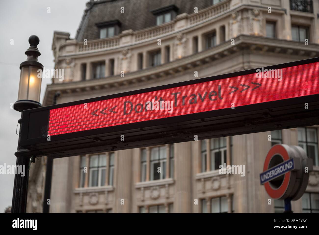 Stark warning at the entrance to a London Underground station during ...