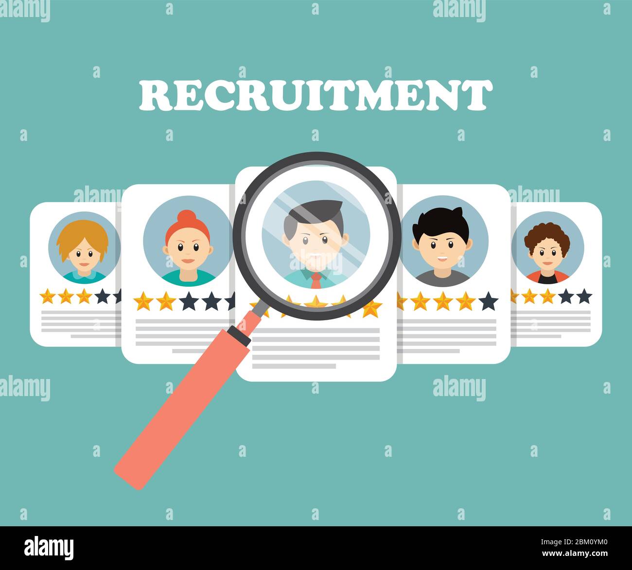 Recruiting concept, human resource. Hiring concept for banner, web page ...