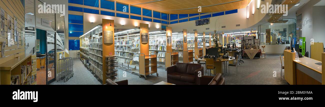 A dusk panorama of the Cambridge Library building in Perth, Western ...
