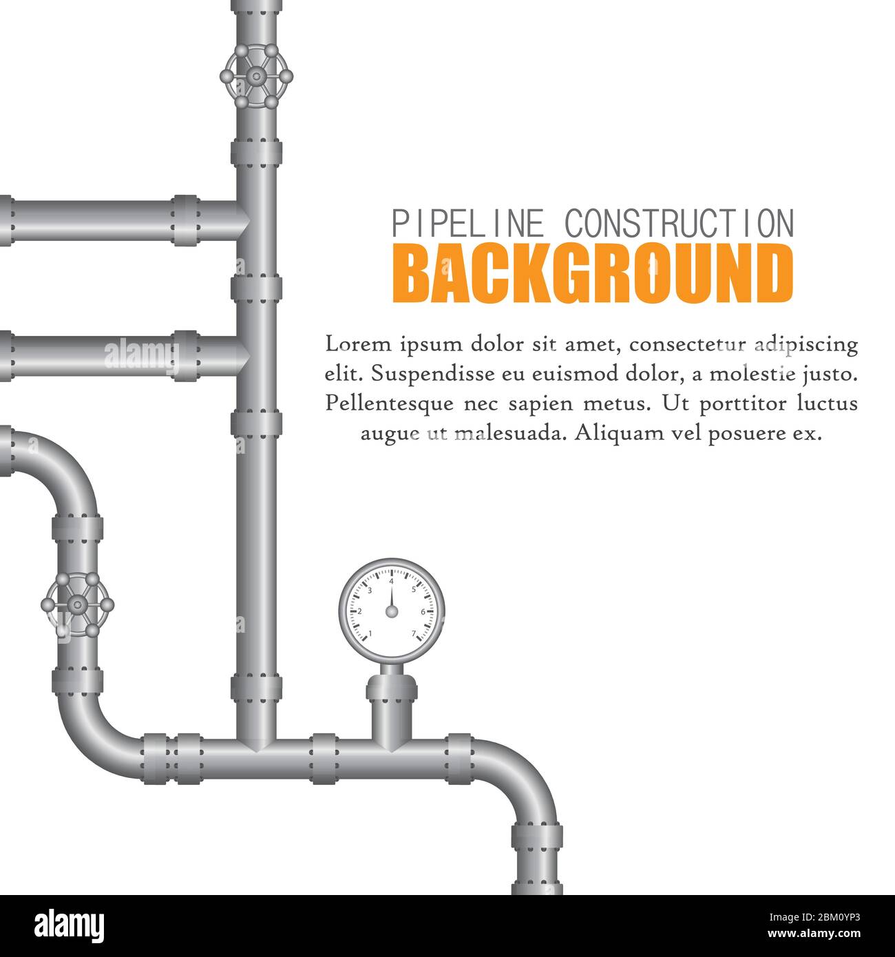 Steel pipe system background vector illustration Stock Vector Image ...