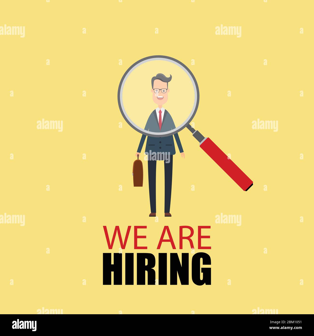 Recruitment concept vector illustration in flat design Stock Vector ...