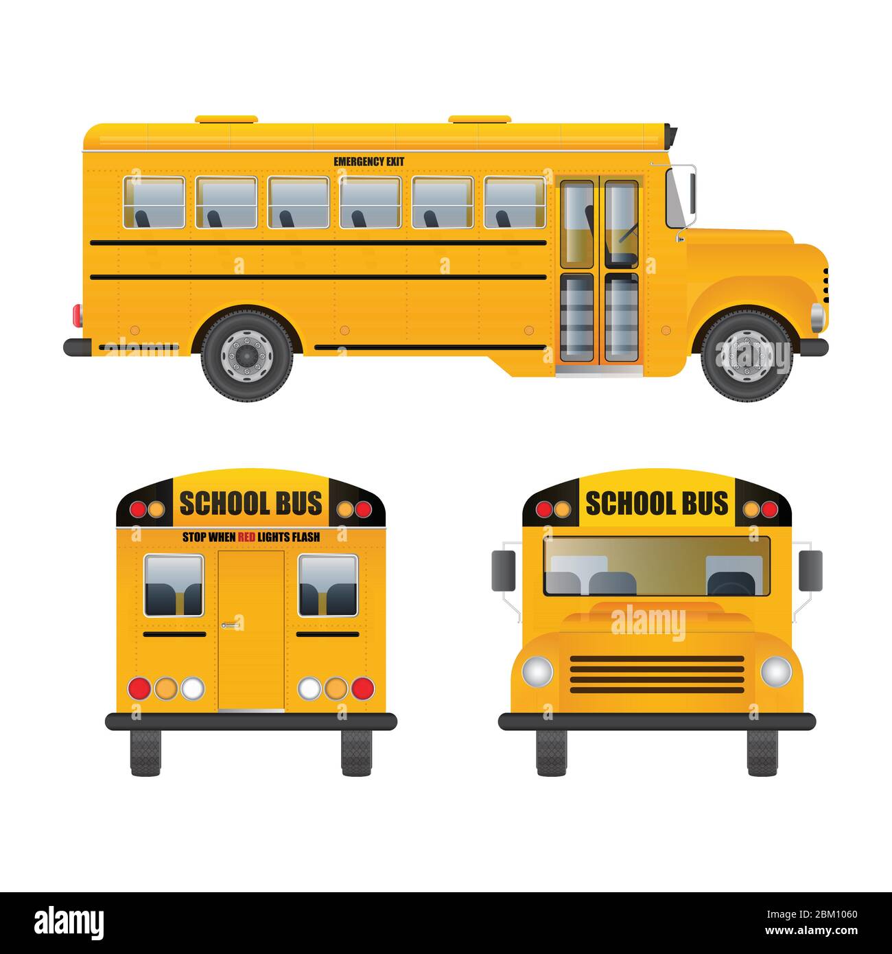 School bus vector illustration isolated on white background Stock ...