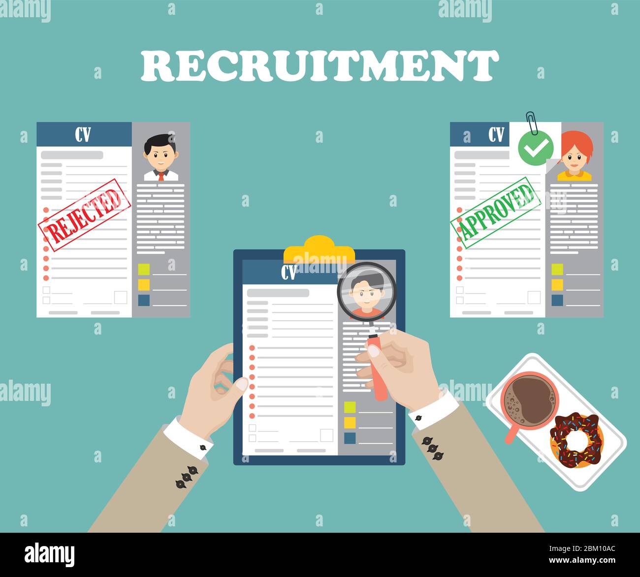 Recruiting concept, human resource. Hiring concept for banner, web page ...
