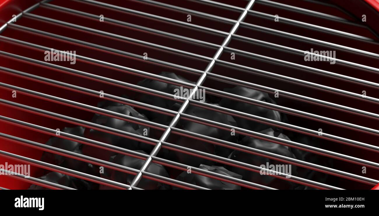 Barbecue grill grate background. BBQ metal grate over coalss for your ...