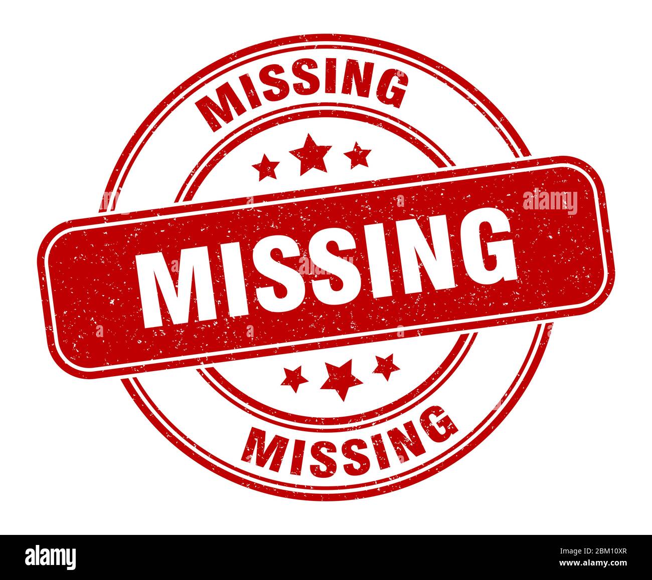 missing stamp. missing label. round grunge sign Stock Vector Image ...