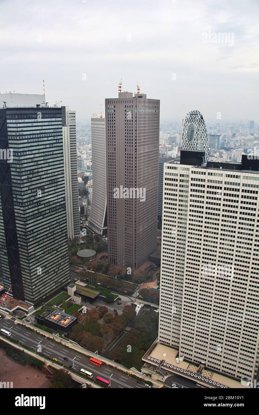 Tokyo / Japan - 03 Nov 2013: The skyscraper in the center of Tokyo ...