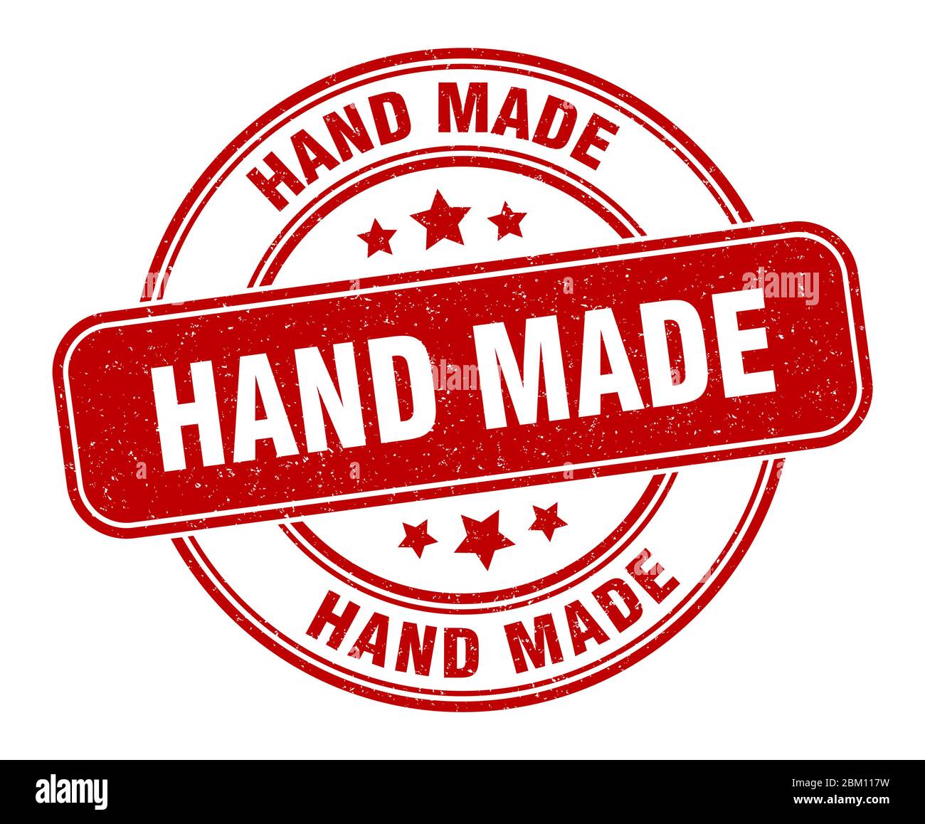 hand made stamp. hand made label. round grunge sign Stock Vector Image ...