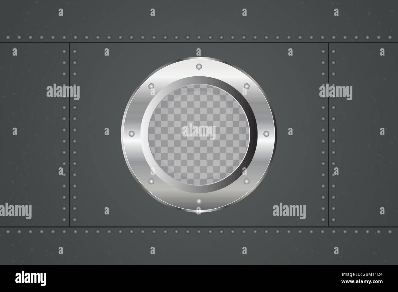 Submarine porthole vector illustration. Round window of the submarine ...