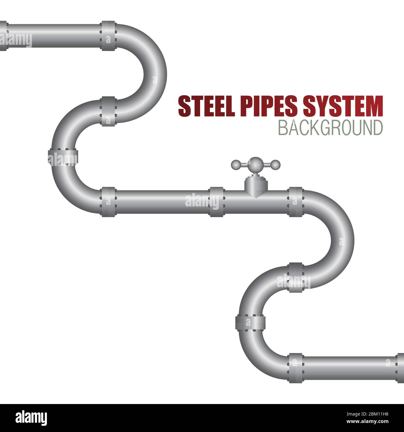 Steel pipe system background vector illustration Stock Vector Image ...