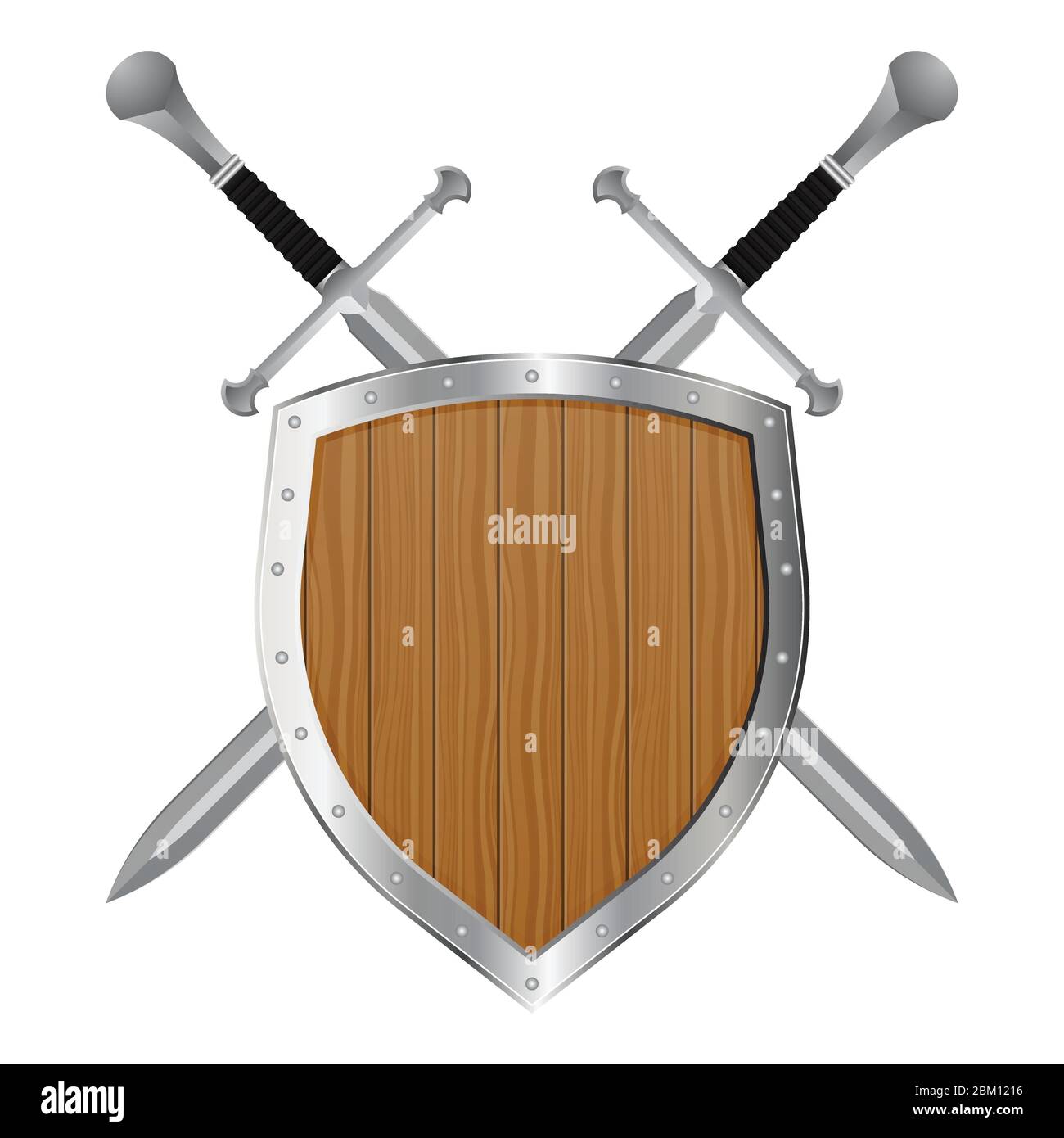 Medieval Sword And Shield Drawing