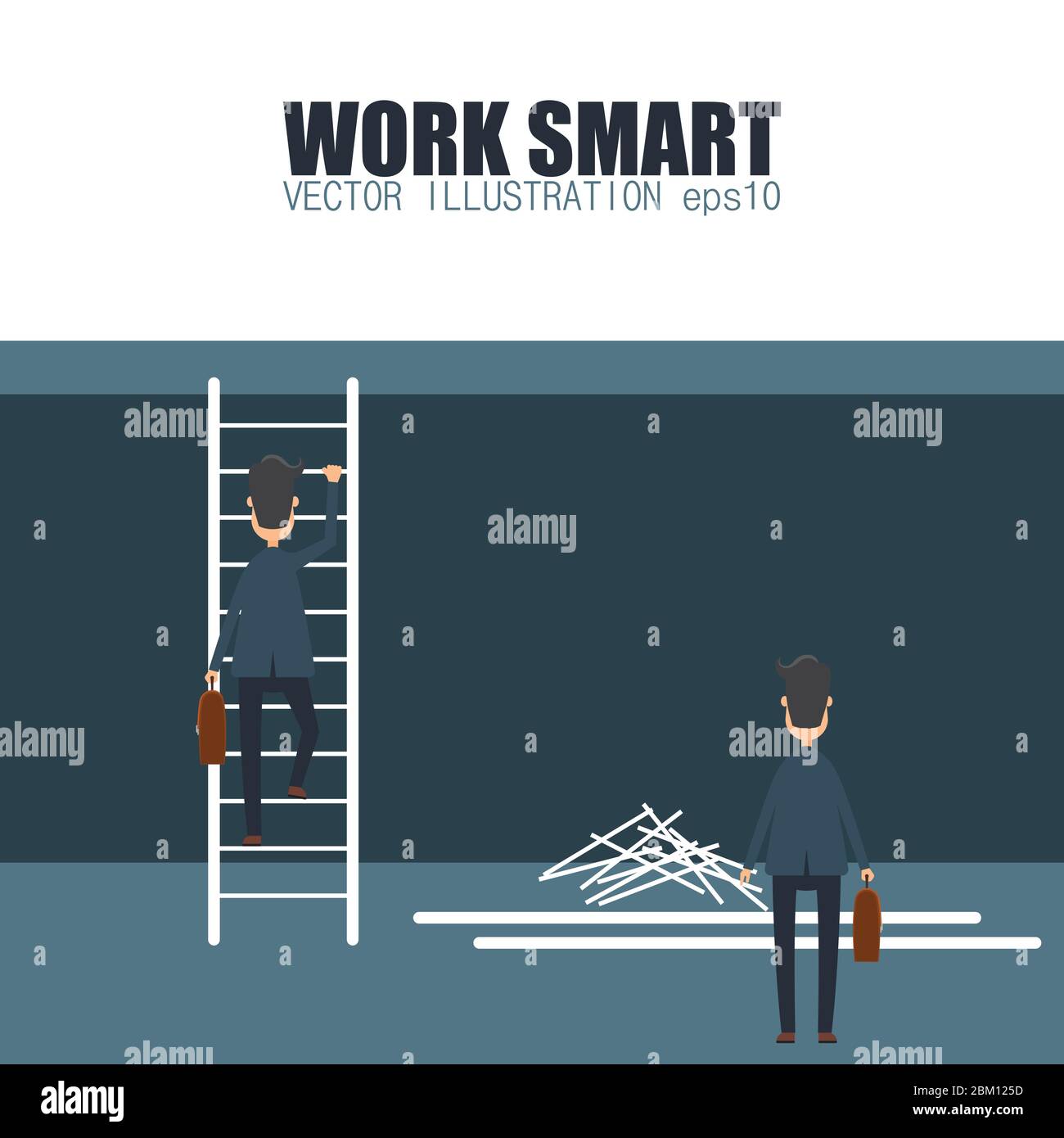 Work smart concept. Efficiency in business. Vector illustration in flat ...